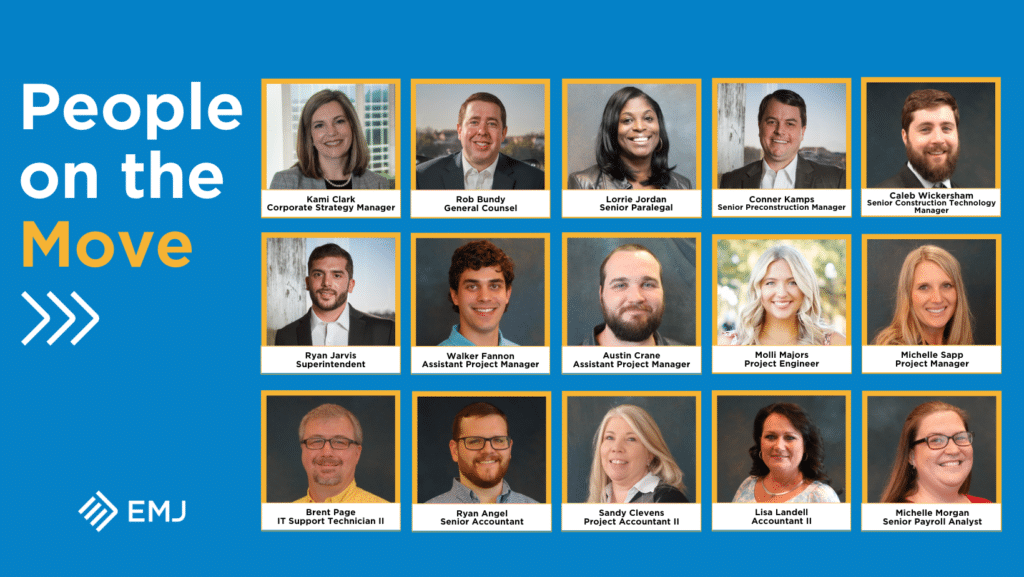 People on the Move: EMJ 2023 Q1 Promotions | EMJ Construction